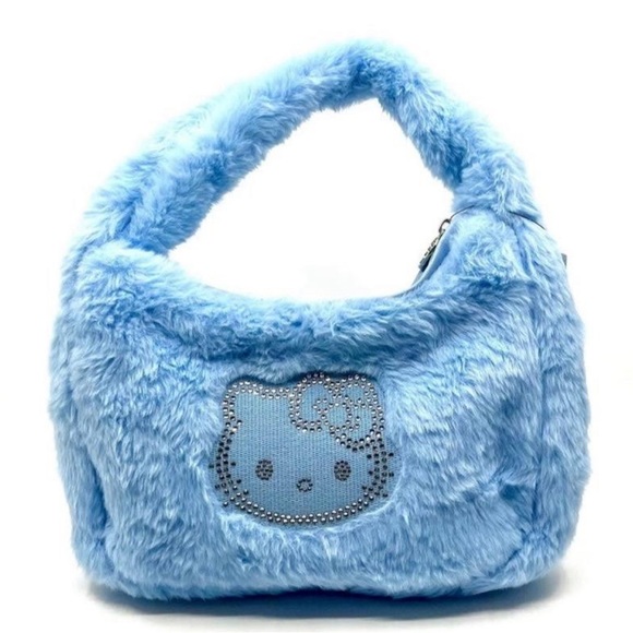 Bags | Hello Kitty Fuzzy Handbag | Poshmark